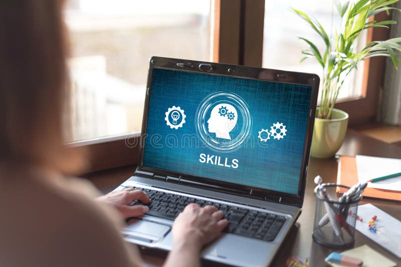 Skills Concept on a Laptop Screen Stock Photo - Image of knowhow, skill ...