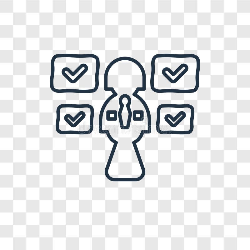 Skills Concept Vector Linear Icon Isolated on Transparent Background ...