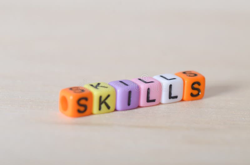 Skills Development Concept with Vibrant Alphabet Beads on a Light ...