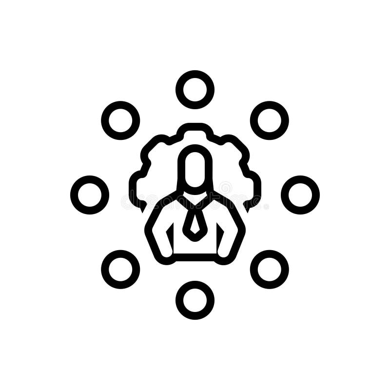 Black Line Icon for Skills, Dexterity and Talent Stock Vector ...