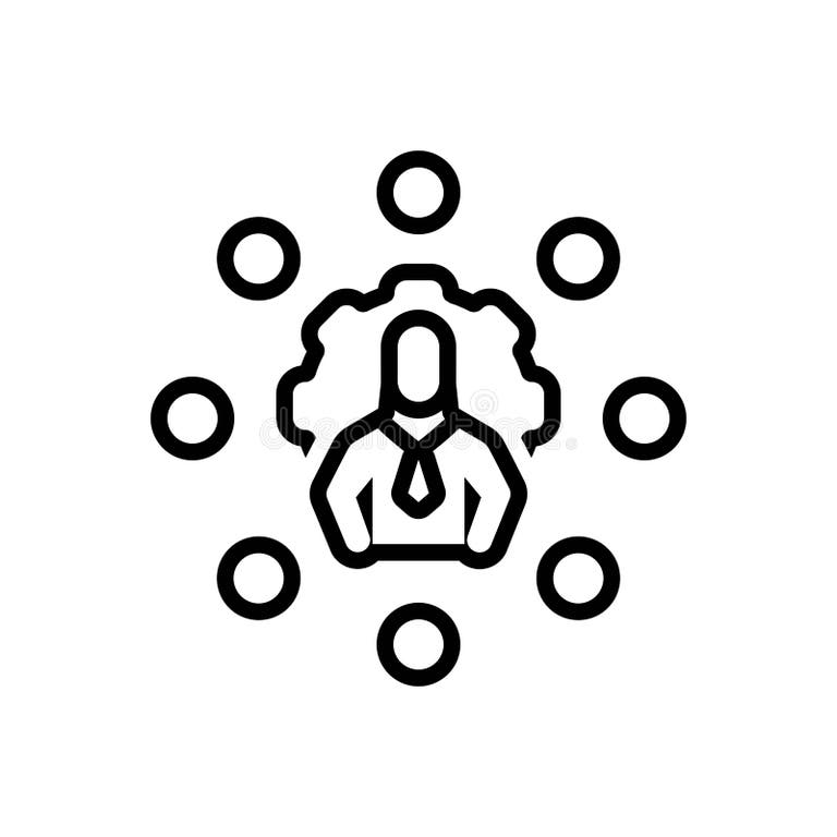 Black Line Icon for Skills, Dexterity and Talent Stock Vector ...