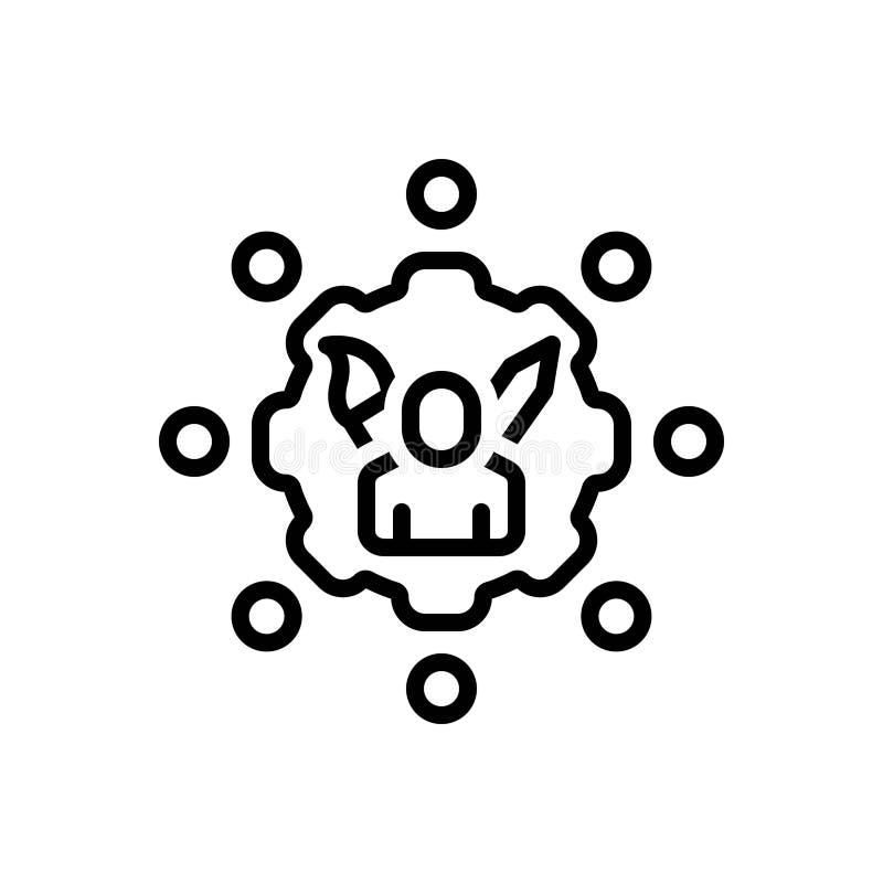 Black Line Icon for Skills, Dexterity and Knowledge Stock Vector ...