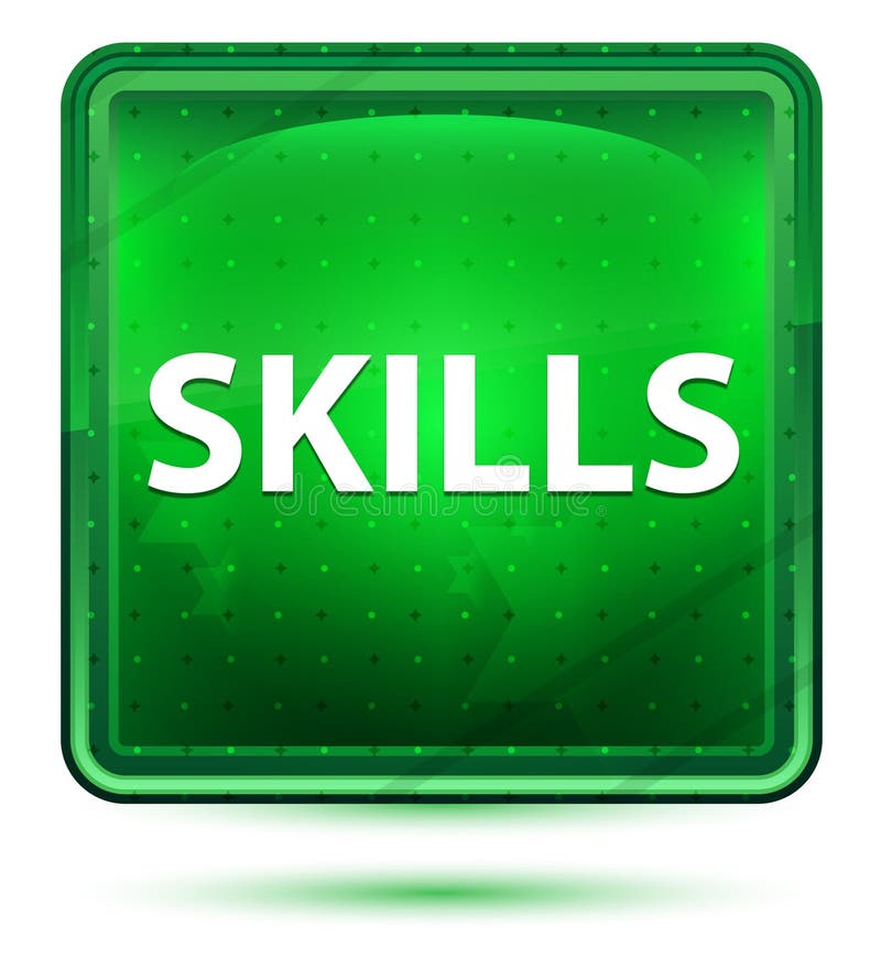 Job Skills On Green Direction Sign - Arrow. Stock Illustration ...