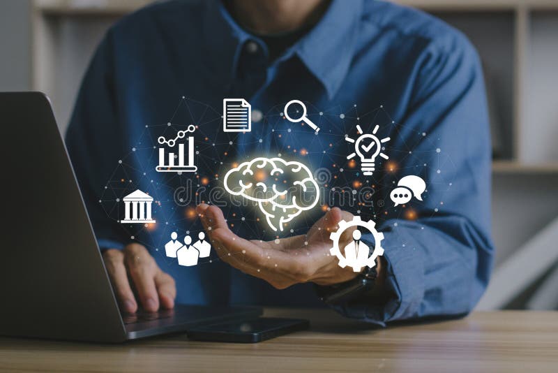 Skills,Knowledge and Ability.Man Hand Holding Icon of Skills with Black ...