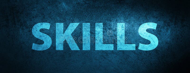 Skills Special Blue Banner Background Stock Illustration - Illustration ...