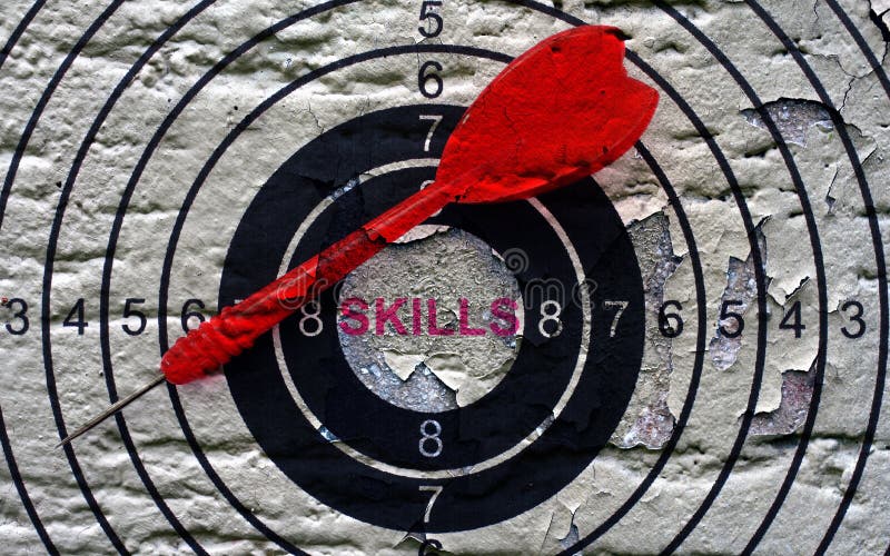 Skills target concept stock image. Image of attribute - 170342511