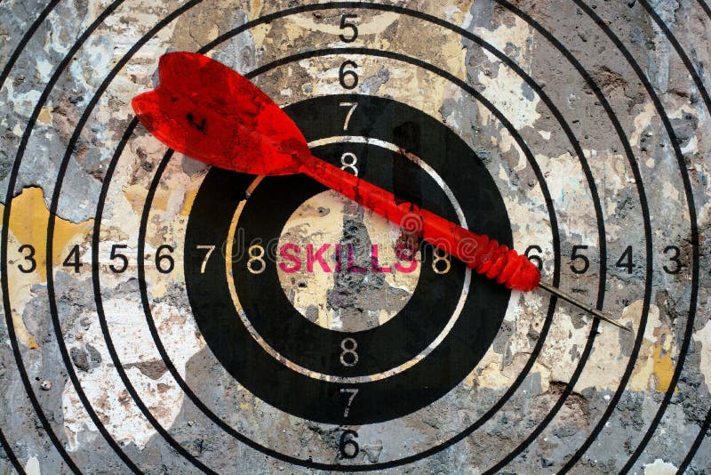 Skills Target Means Aptitude, Competence and Abilities Stock ...