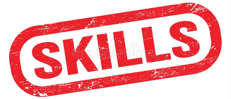SKILLS, Text on Red Rectangle Stamp Sign Stock Illustration ...