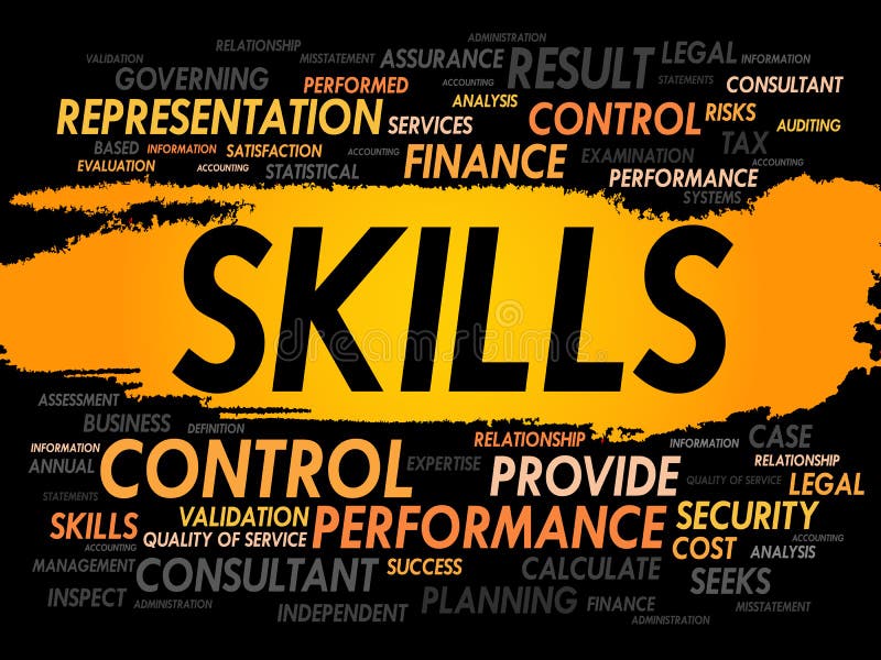 SKILLS word cloud collage stock illustration. Illustration of ...
