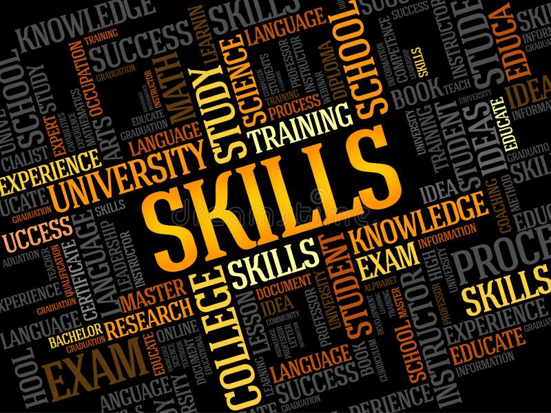 SKILLS word cloud collage stock illustration. Illustration of ...