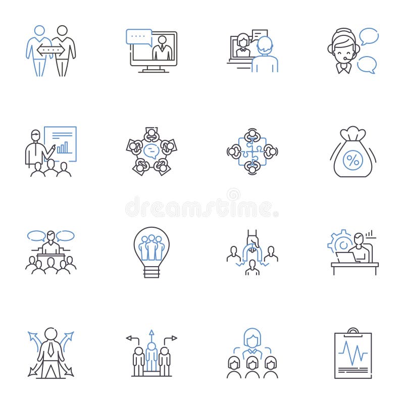 Skillset Allocation Line Icons Collection. Competency, Resources ...