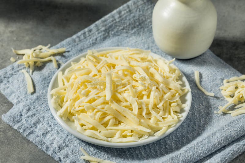 Skim Shredded Mozzarella Cheese Stock Photo - Image of food, dairy ...