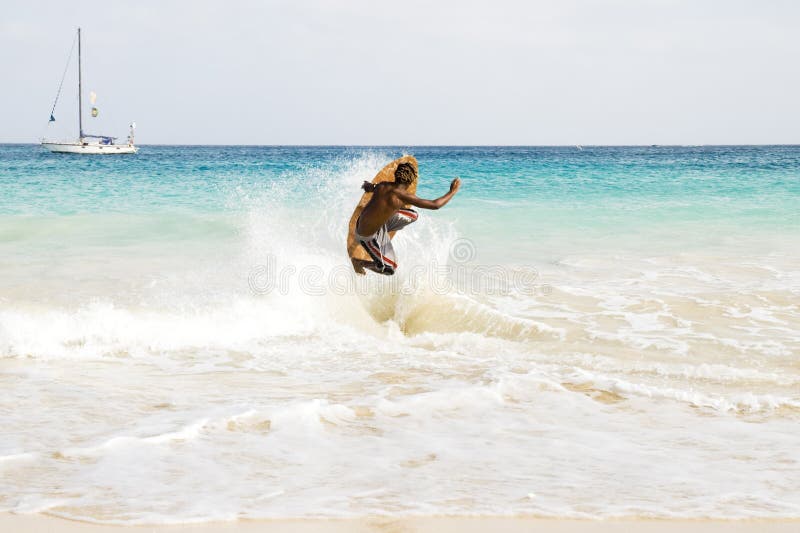 Extreme Wave skim boarding stock image. Image of physical - 1069643
