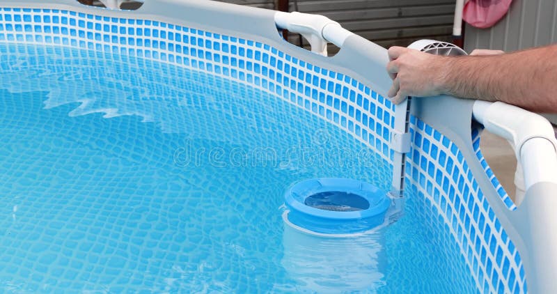 Skimmer for the Frame Pool. Installation of a Skimmer for a Pool Stock ...