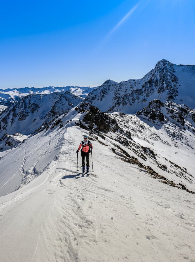Skimo editorial image. Image of winter, snow, skimountainiering - 66721940