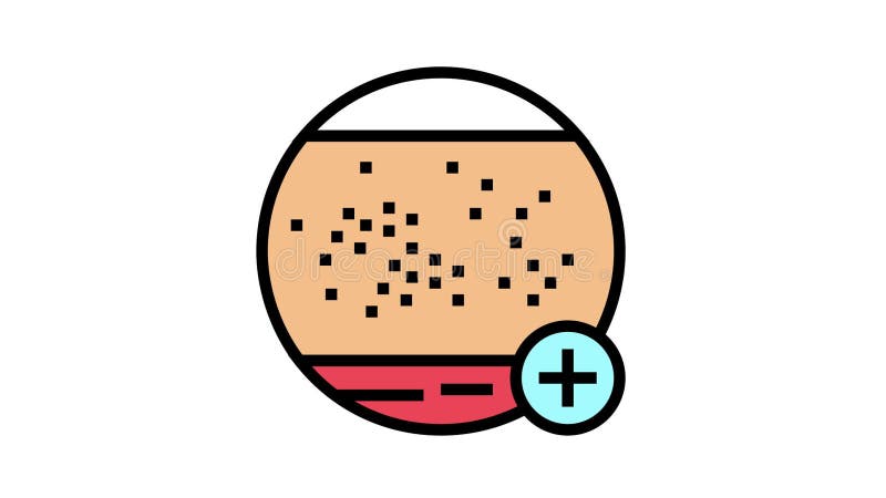 Skin Allergies And Contact Dermatitis Clinic Color Icon Animation Stock