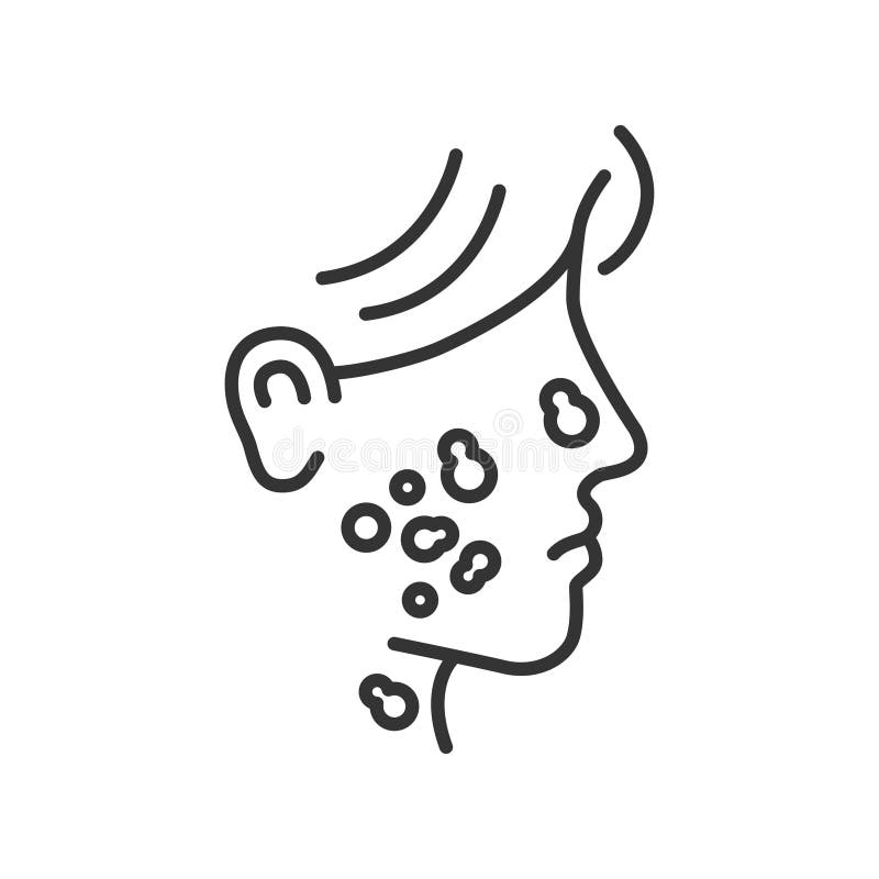 Skin Cancer Line Black Icon Human Dermatology Disease Concept