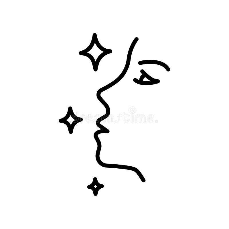 Skin Care Editable Stroke Outline Icon Isolated on White Background ...