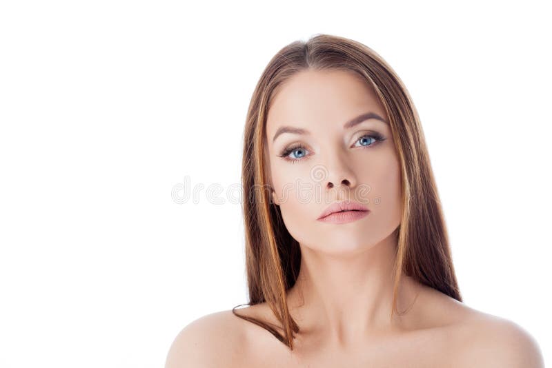 Skin Care Portrait Of A Young Beautiful Woman With Clean And Healthy