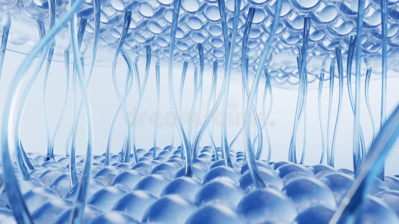 Skin Cell Background with Cosmetics Concept, 3d Rendering Stock Video ...