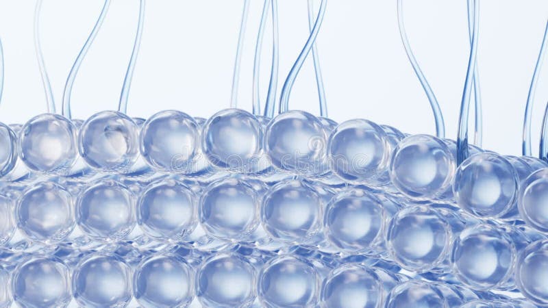 Skin Cell Background with Cosmetics Concept, 3d Rendering Stock Footage ...