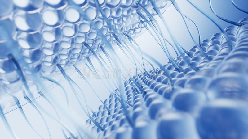 Skin Cell Background with Cosmetics Concept, 3d Rendering Stock Footage ...