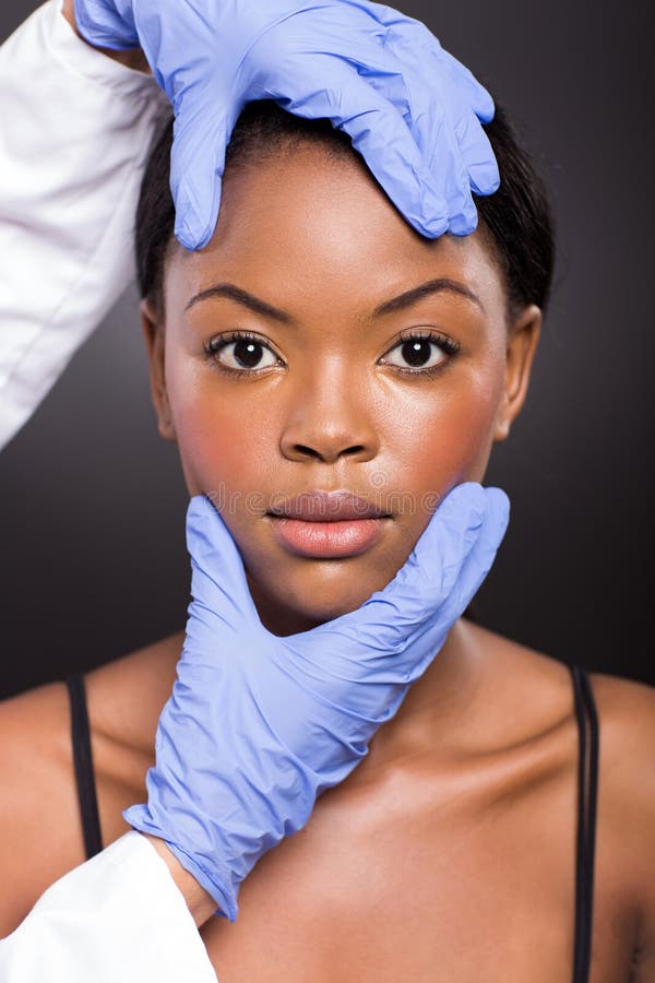 Skin Check after Plastic Surgery Stock Image - Image of cute, afro ...