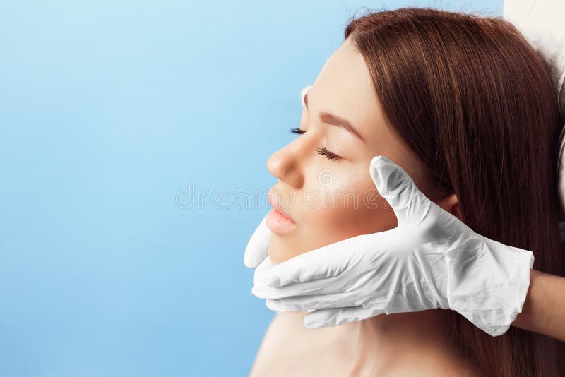 Skin Check before Plastic Surgery Stock Image - Image of doctor, girl ...