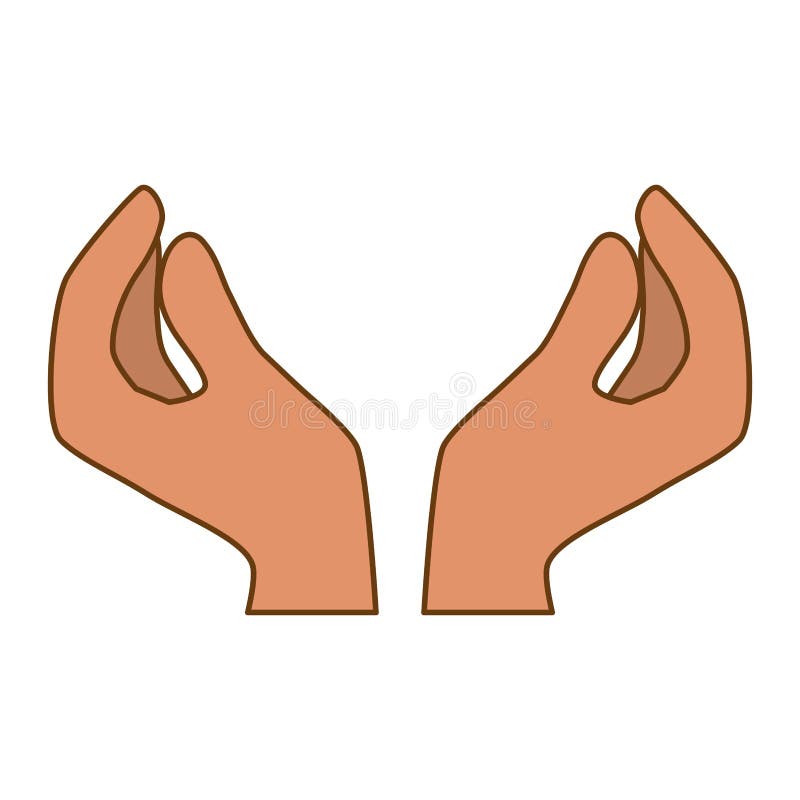 Skin Color Hands Icon Image Stock Illustration - Illustration of giving ...