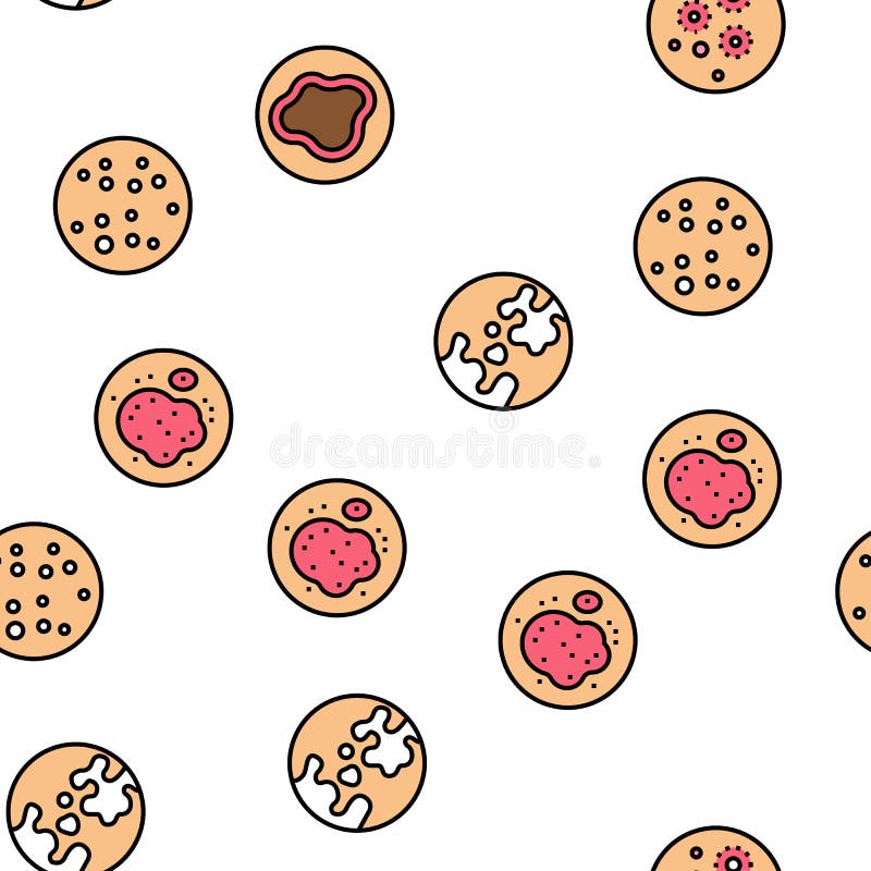 Skin Disease Symptom Vector Seamless Pattern Stock Vector ...