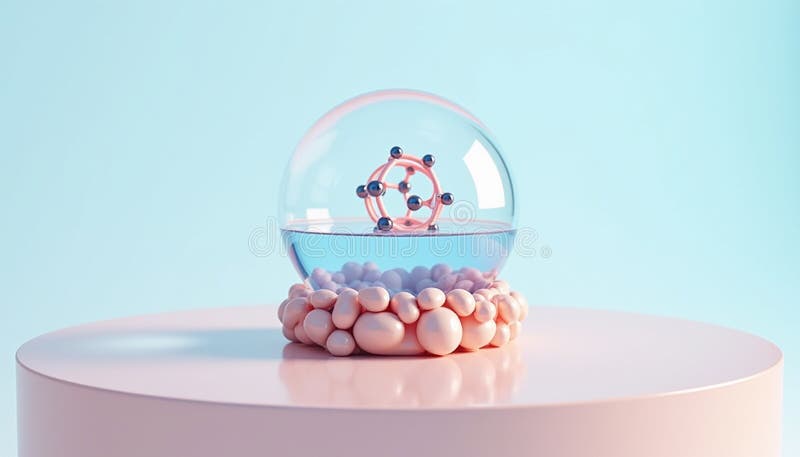 Skin Layer with a Transparent Sphere on Top Containing a Molecular ...