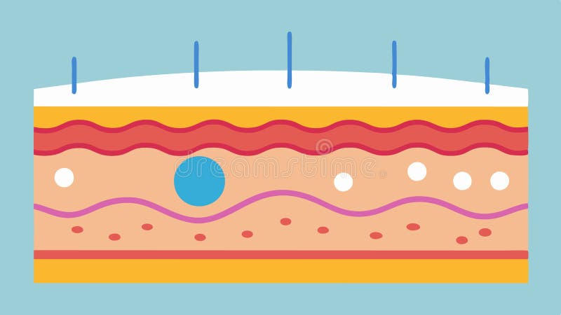 Skin Layers a Crosssection of Skin Layers Showcasing Laser Tration and ...