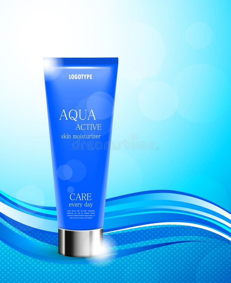 Skin Moisturizer Cosmetic Ads Template Stock Vector - Illustration of ...