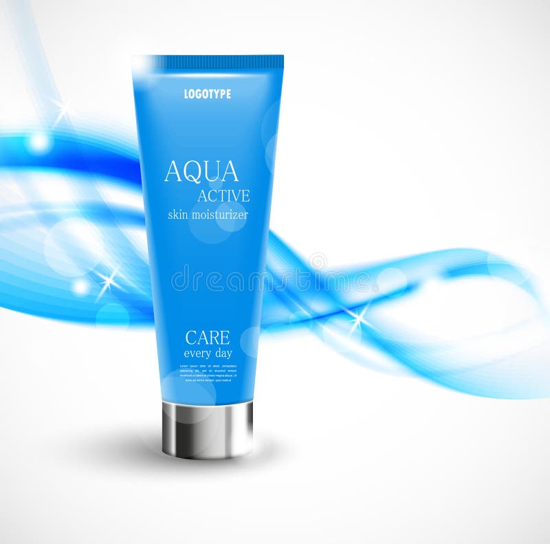 Skin Moisturizer Cosmetic Ads Template Stock Vector - Illustration of ...