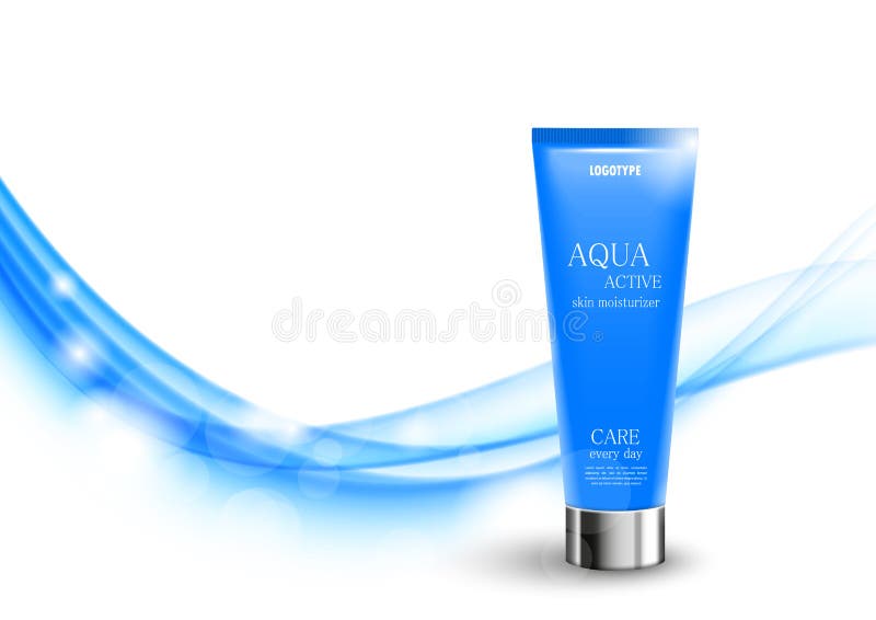 Skin Moisturizer Cosmetic Design Template Stock Vector - Illustration ...