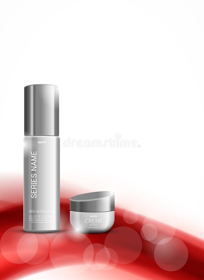 Skin Moisturizer Cosmetic Design Template Stock Vector - Illustration ...