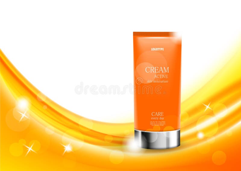 Skin Moisturizer Cosmetic Design Template Stock Vector - Illustration ...