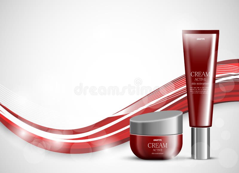 Skin Moisturizer Cosmetic Design Template Stock Vector - Illustration ...