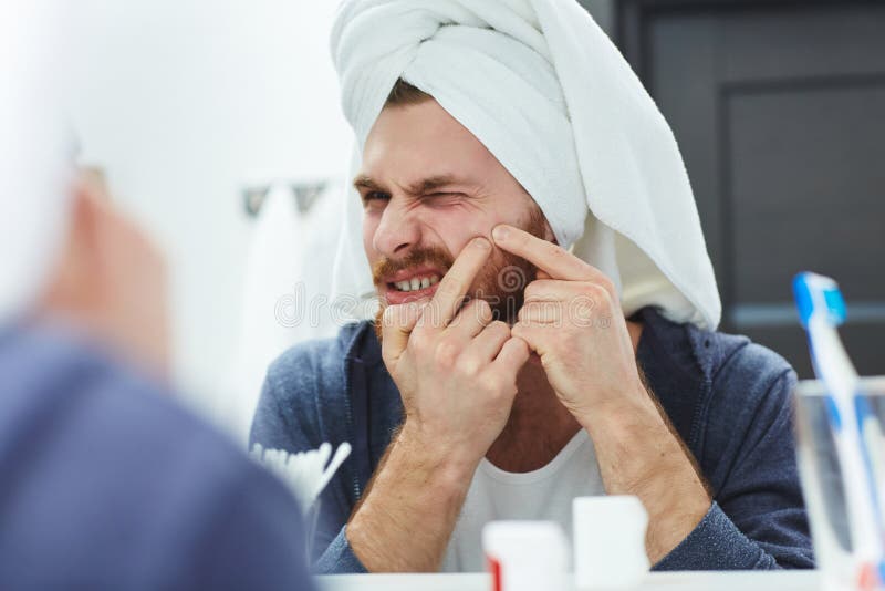 Skin problems stock photo. Image of bearded, sensitive - 89903182