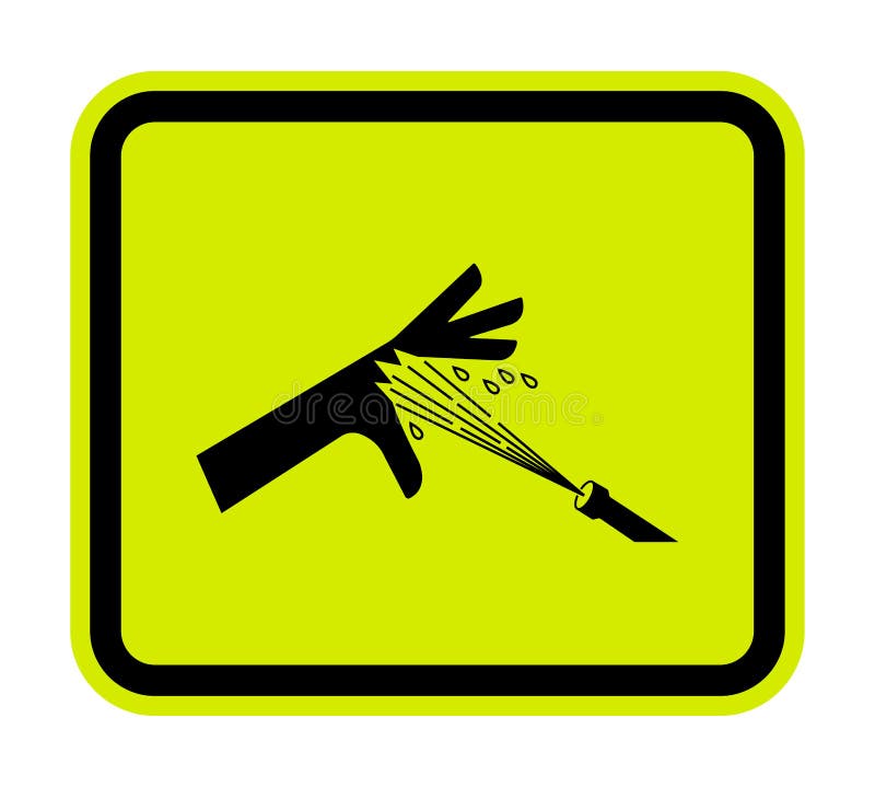 Skin Puncture Pressurized Water Jet Symbol Sign Isolate on White ...