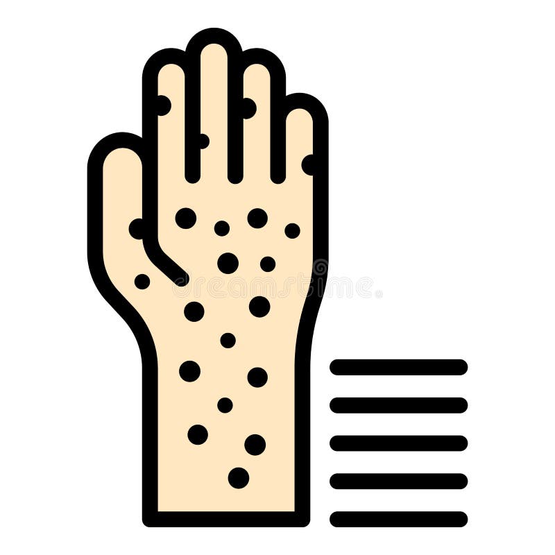 Skin Rash Icon Color Outline Vector Stock Vector - Illustration of ...