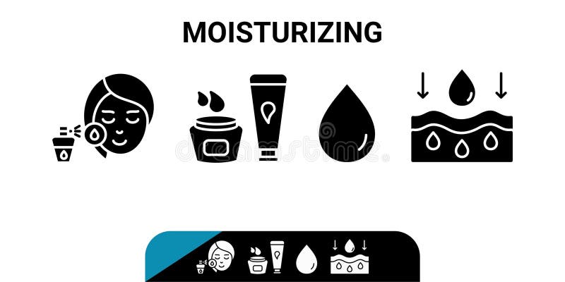 Skincare Icon with Moisturizing Products Stock Illustration ...