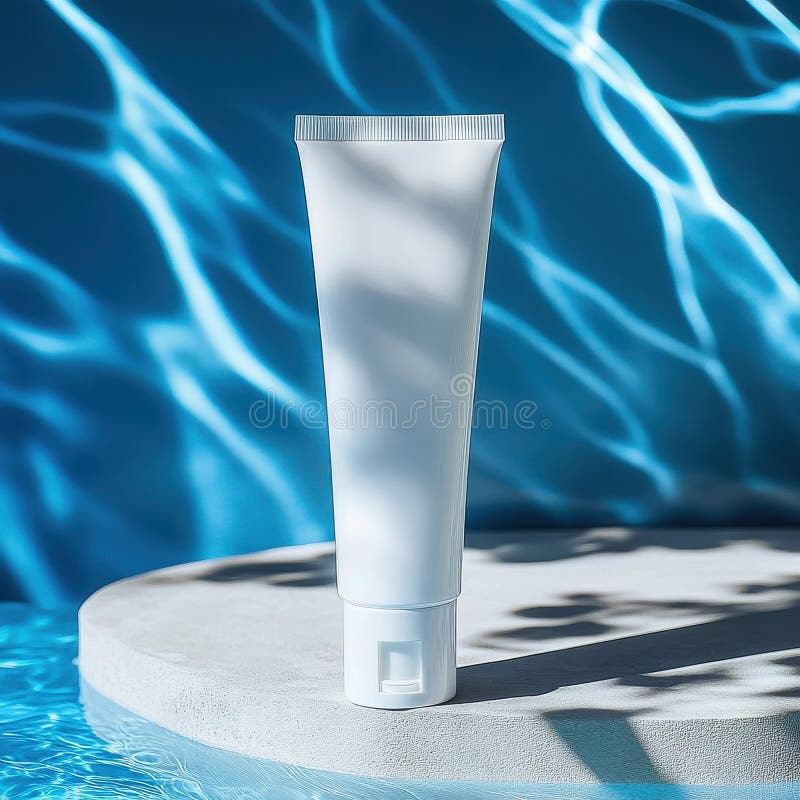 Skincare Routine Essentials Sunlit Poolside Product Display Refreshing ...