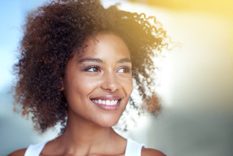 Skincare Smile And Woman Looking In Bathroom Mirror After Shower Grooming And Cleaning Routine