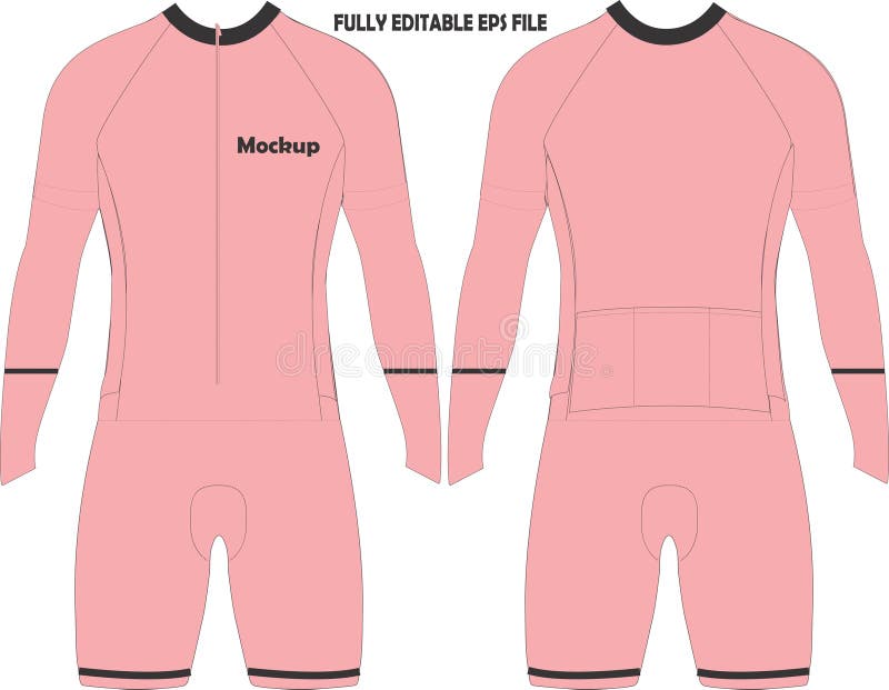 Skinsuit Mockup Illustration Vector Stock Vector - Illustration of mock ...