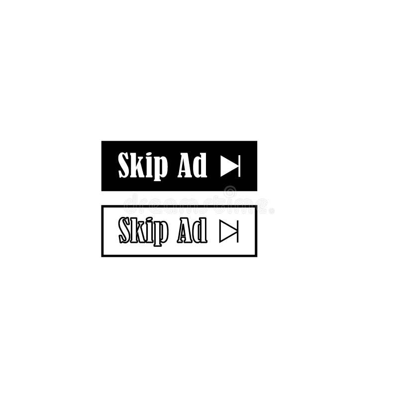 Skip Ad button icon stock vector. Illustration of vector - 240417171
