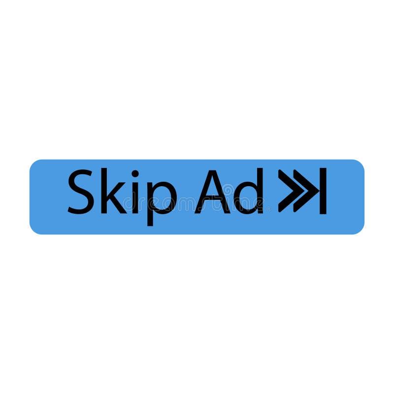 Skip Ad Button Icon, Vector Stock Illustration - Illustration of window ...