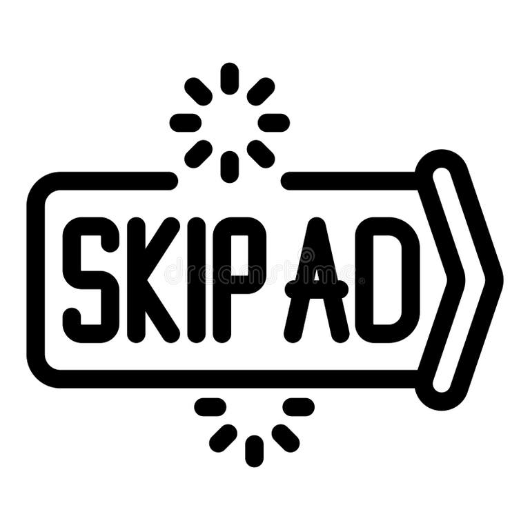 Skip Ad Button with Loading Icon for Website or App Stock Vector ...