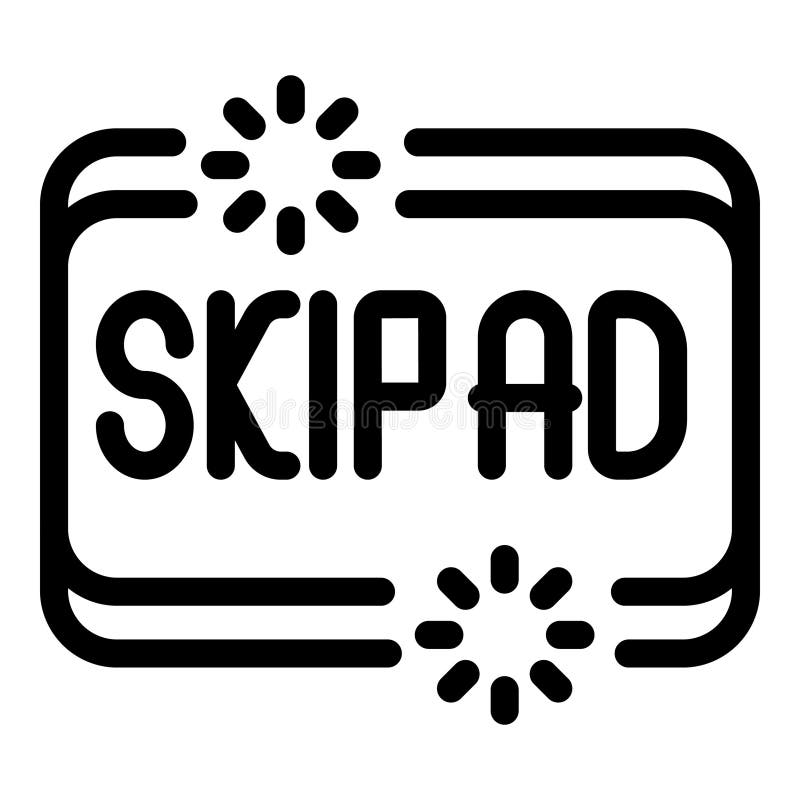 Skip Ad Button with Loading Symbol Showing Internet Content Stock ...