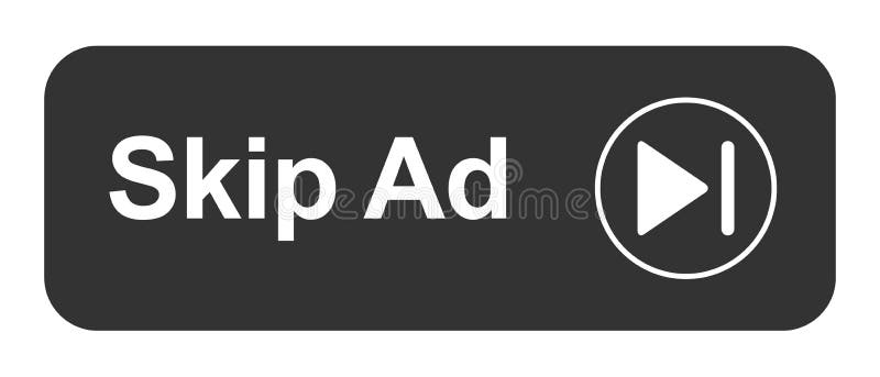 Skip Ad Button Web Icon Isolated on the White Background Stock Vector ...